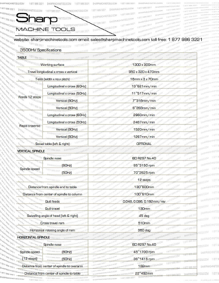 Sharp Machine Tools | Milling Machines >> Sharp Bridgeport® Type ...